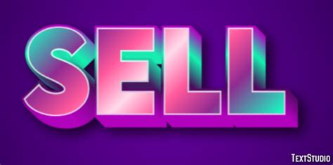 Sell Text Effect And Logo Design Word