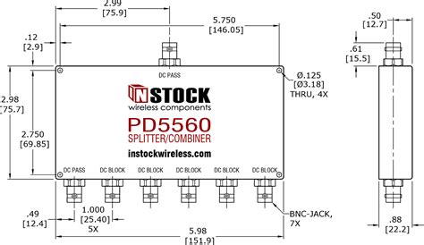 Pd5560 Bnc L Band Splitter Combiner Instock Wireless
