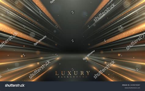 Dynamic Converging Light Beams Sparkling Dust Stock Vector Royalty Free 2439078087 Shutterstock