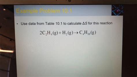 Solved Example Problem 101 Use Data From Table 101 To
