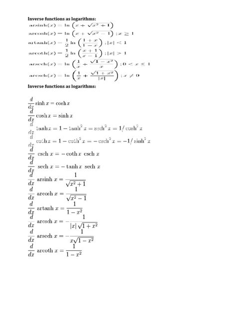 Inverse Functions As Logarithms Pdf