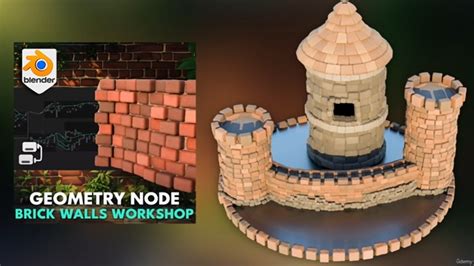 Udemy Blender Basics Geometry Node Brick Walls Workshop Daz3d And
