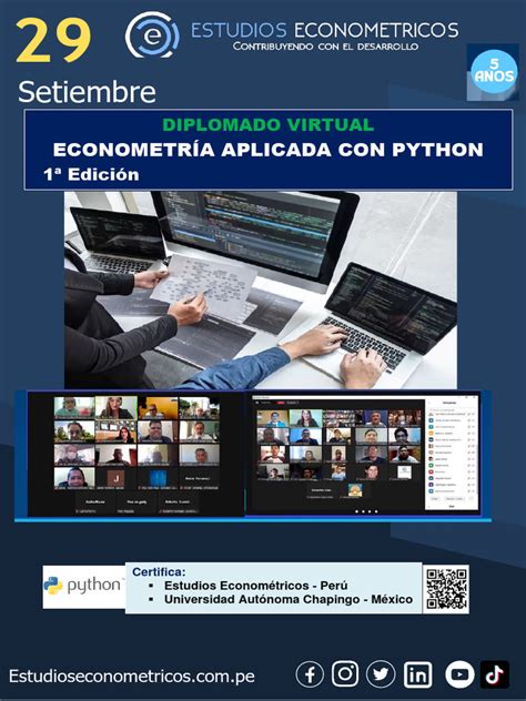Diplomado De Econometría Aplicada Con Python Pdf Econometría Estadísticas