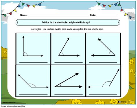Planilha De Ângulos Com A Natureza Storyboard By Pt Examples