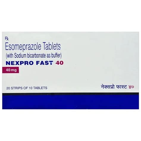 Nexpro Fast Esomeprazole 40mg Tablet At ₹ 300 Stripe Esomeprazole Tablet Ip In Nagpur Id