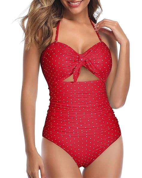 Tempt Me Women Sexy Cutout One Piece Swimsuits Tummy Control High