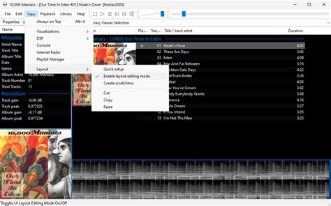 Foobar2000 ~ Adding Panels To The Dui The Audio File