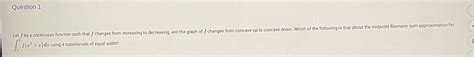 ∫13fx2xdx ﻿using 4 ﻿subintervals Of Equal Width