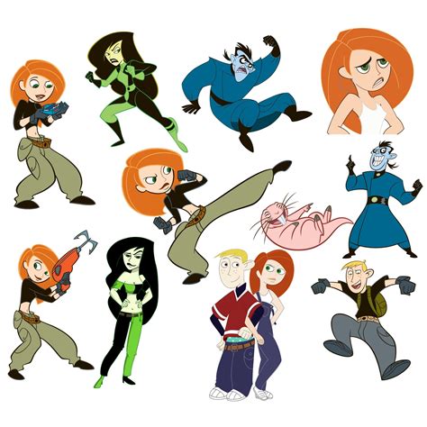 Kim Possible Png Bundle Kim Possible Png Clipart Set Rufus Shego Dr
