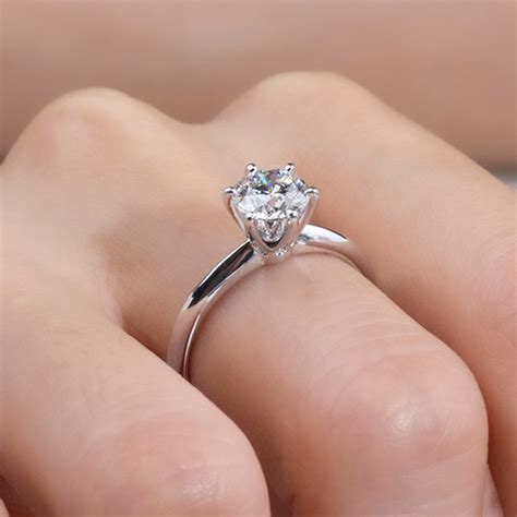 3 00 Carat Classic Round Diamond Ring In 18k Gold Diamond Rings Direct