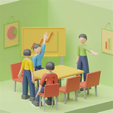 Workshop Concept Realistic 3d Object Cartoon Style Premium Vector