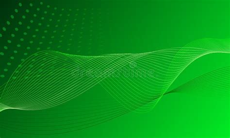 Green Lines Wave Curves Abstract Technology Background Stock Vector Illustration Of Wave