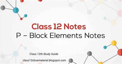 P Block Elements Notes P Block Elements Notes