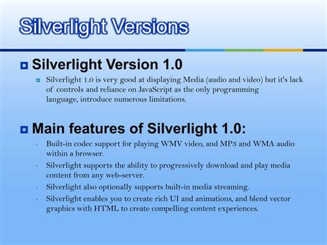 Introduction To Silverlight Ppt