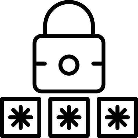 Password Vector Line Icon 9283342 Vector Art At Vecteezy