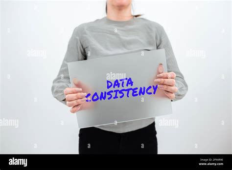 Hand Writing Sign Data Consistency Business Overview Data Values Are