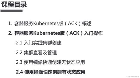 容器技术docker K8s 13 容器服务kubernetes版ack详解 使用镜像快速创建有状态应用