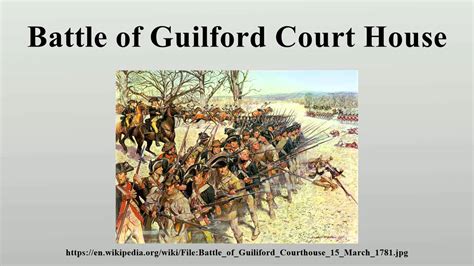 Battle Of Guilford Court House Youtube
