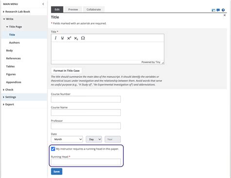 How Do I Add A Running Head To My Assignment