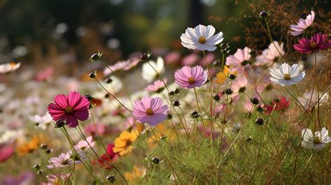 코스모스 풍경 꽃 배경 사진 다운로드 코스모스 가을꽃 꽃 고화질 사진 사진 배경 일러스트 및 사진 무료 다운로드 Pngtree