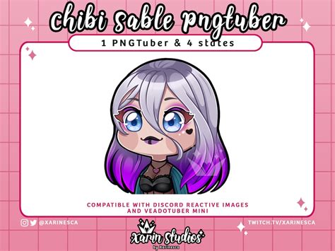 Chibi Dbd Sable Pngtuber Discord Reactive Image Streaming Avatar For Obs Streamlabs Twitch