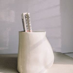 Nude Male Torso Sculpture Butt Planter Pot Magazine Rack Naked Male