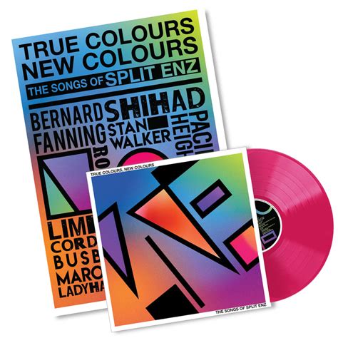 True Colours New Colours Pink Vinyl A2 Tribute Poster Split Enz