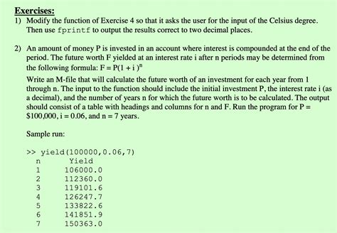 Solved Exercises 1 Modify The Function Of Exercise 4 So