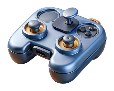 Modern Gaming Controller Blue Ergonomic Design Buttons Joystick Gamepad 55392738 Png