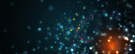 Neural Network Concept Connected Cells With Links High Technology Process Abstract Background