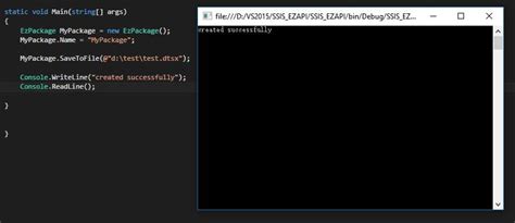 sql code space create ssis package in code part 2 ezapi