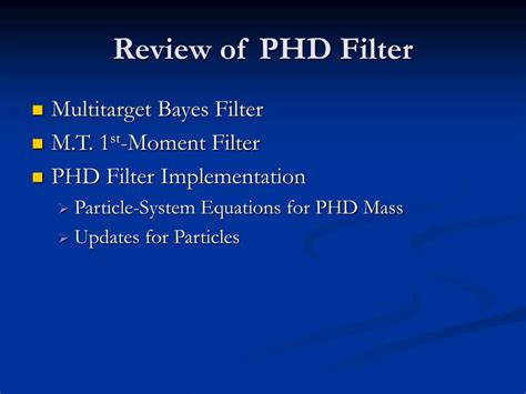 Ppt Phd Approach For Multi Target Tracking Powerpoint Presentation