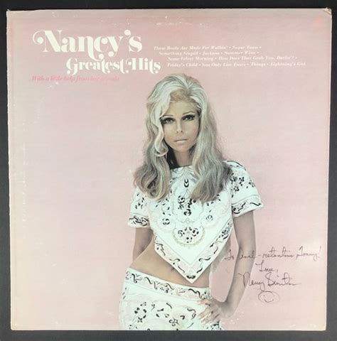 Nancy Sinatra Signed Nancys Greatest Hits Album Cover Beckett Bas Barnebys