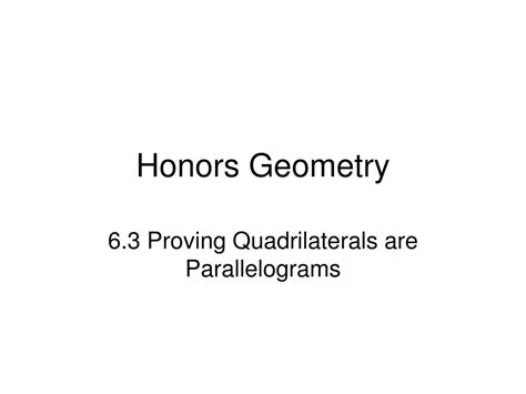 PPT Honors Geometry PowerPoint Presentation Free Download ID