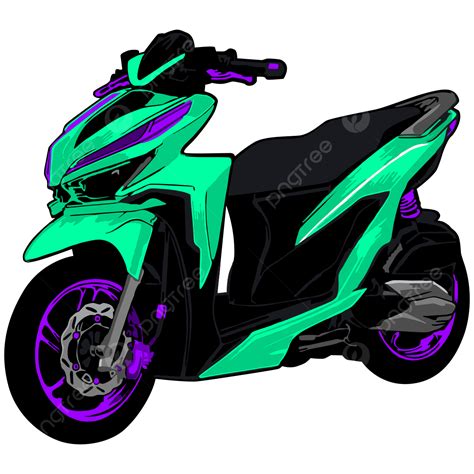 Vektor Modifikasi Motor Matic Vario Dan Png Sepeda Motor Vektor Desain Balap Vektor Png