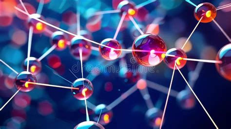 Big Data Network Connecting Glowing Spheres In Cyberspace Stock Footage Video Of Glowing