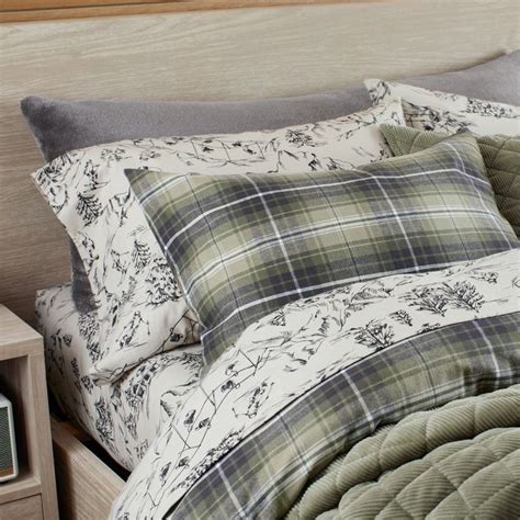Wren Plaid Flannel Duvet Cover Pottery Barn Teen