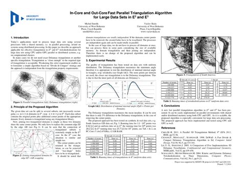 Pdf In Core And Out Core Memory Fast Parallel Triangulation Algorithm For Large Data Sets In E