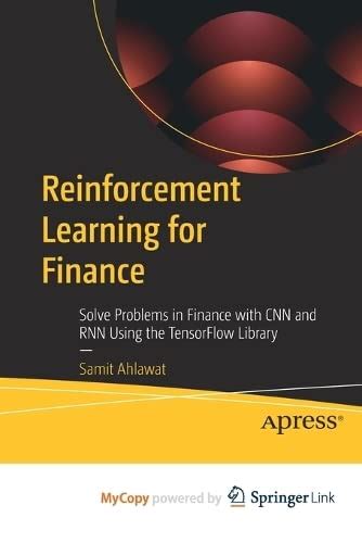 Reinforcement Learning For Finance Solve Problems In Finance With Cnn
