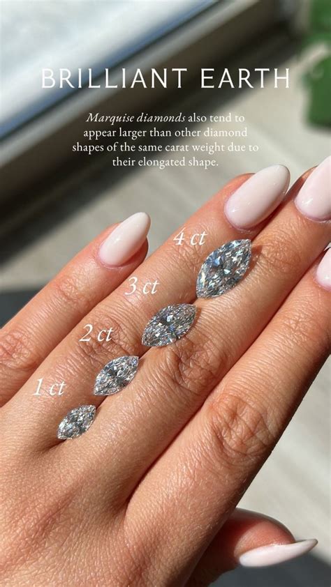 Marquise Cut Diamond Carat Comparison Guide Vintage Engagement Rings
