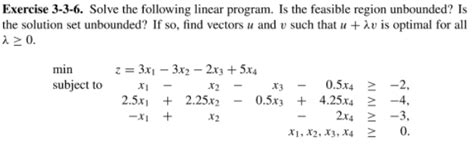Solved Exercise 3 3 6 Solve The Following Linear Program