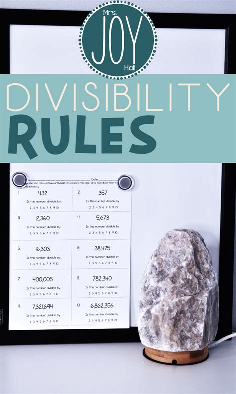 Divisibility Rules Notes Worksheets Activities And Task Cards
