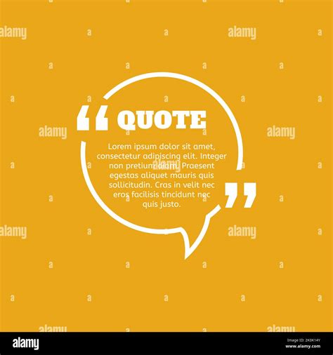 Talk Bubble Quotation Frame Quote Card Creative Template Vector