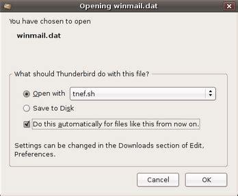 Opening Winmail Dat TNEF Files In Thunderbird On Ubuntu
