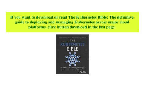 Ppt Download Pdf The Kubernetes Bible The Definitive Guide To Deploying And Managing