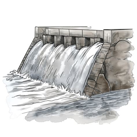 How To Draw Water Dam