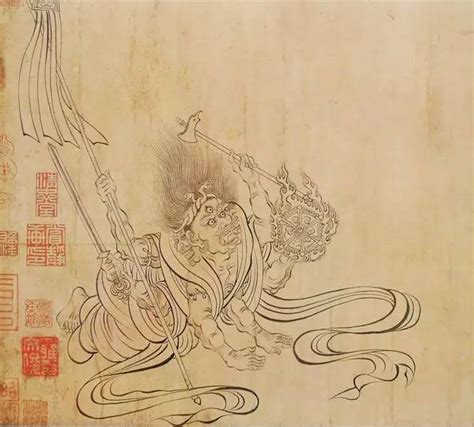 唐吴道子送子天王图长卷高清赏析