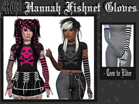 The Sims Resource Hannah Fishnet Gloves Sims 4 Clothing Tumblr