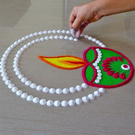 Easy Diwali Rangoli Designs Simple Rangoli Design Easy Kolam