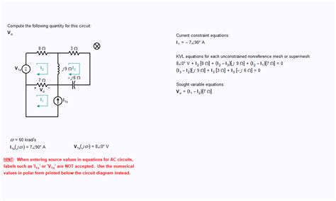 Solved Solve Compute The Following Quantity For This Circuit
